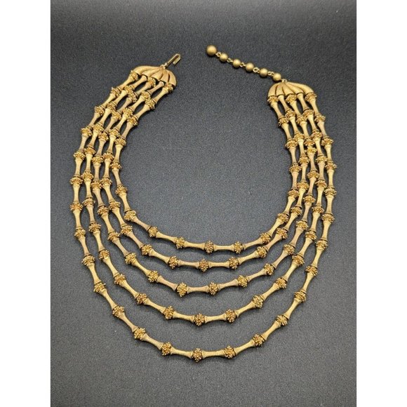 Trifari | Jewelry | Vintage Trifari Electra Collection 5 Strand Gold ...